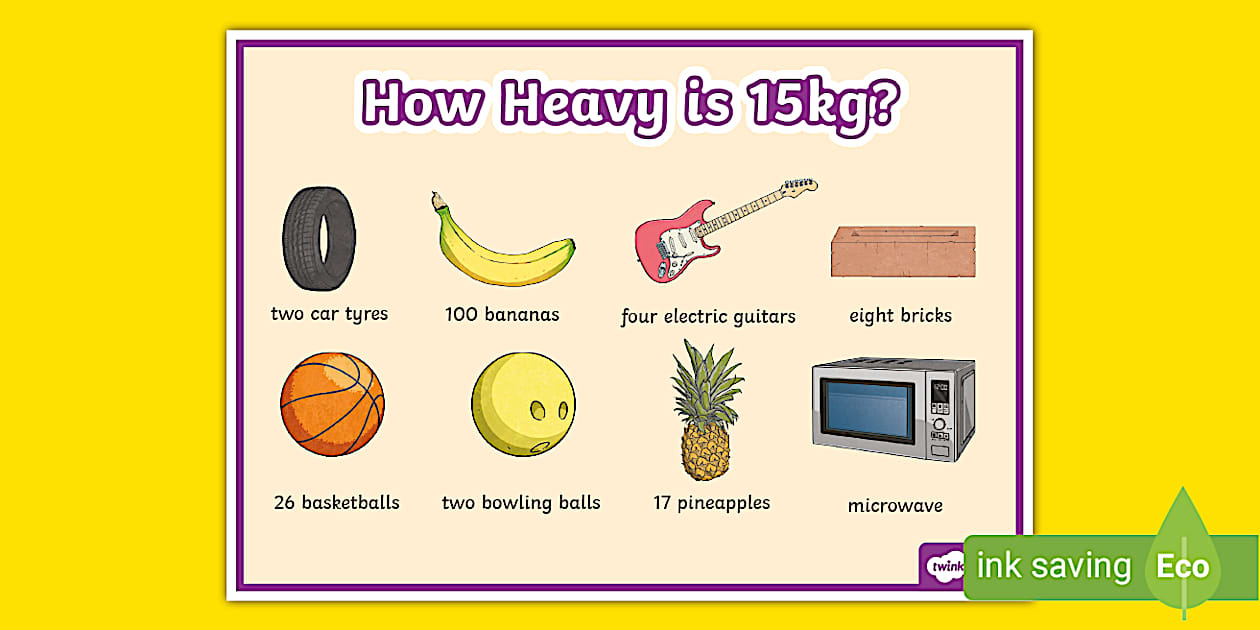 👉 How Heavy is 15kg? Display Poster (teacher made)