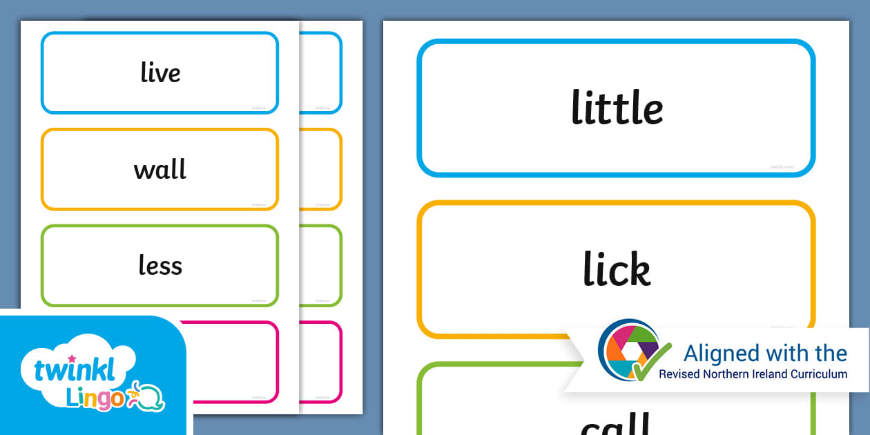 Linguistic Phonics Stage 5/6 Phase 3a 'l' Sound Word Cards