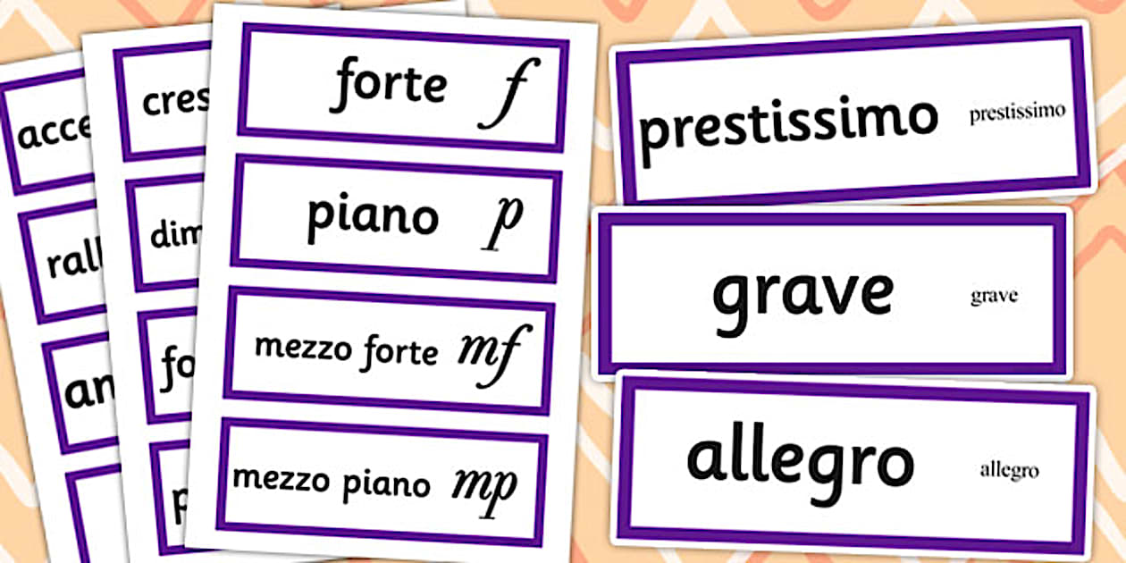 Music Vocabulary | Word Cards (teacher made) - Twinkl