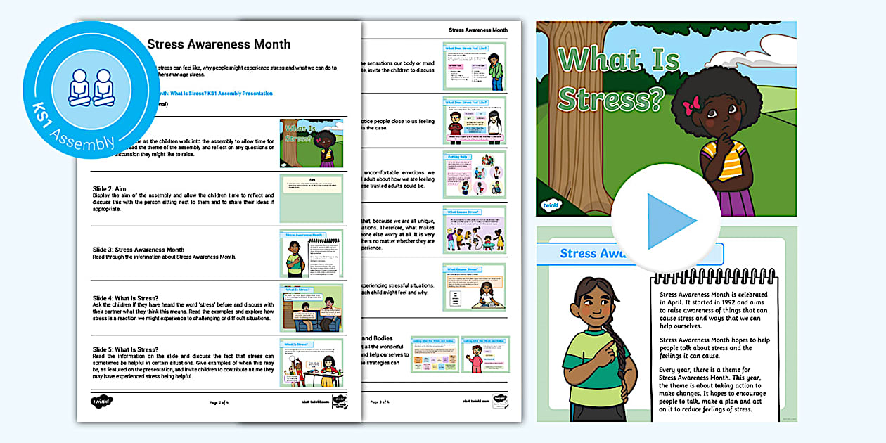 KS1 Stress Awareness Month: What Is Stress? Assembly Pack