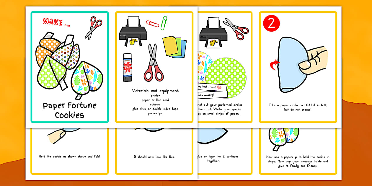 Chinese New Year Paper Fortune Cookie Template | Twinkl