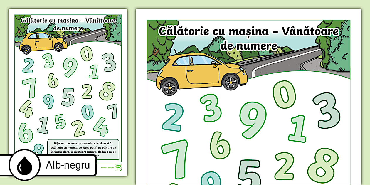 Călătorie cu mașina – Vânătoare de numere