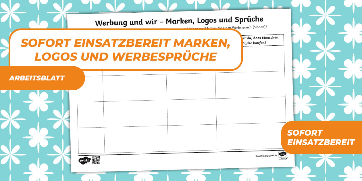 Marken, Logos und Werbesprüche – Arbeitsblatt