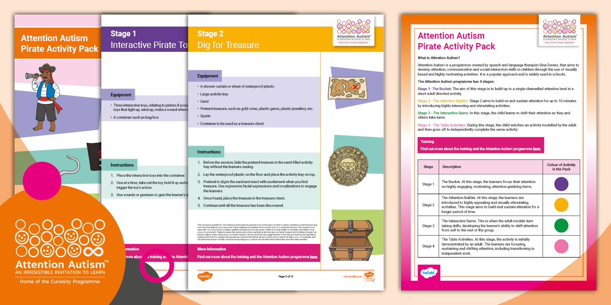 Attention Autism Pirate Activity Pack (teacher made)