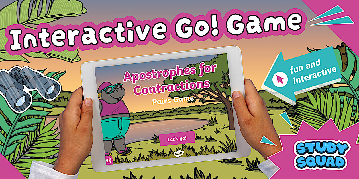 KS1 Contractions Matching Pairs English Game