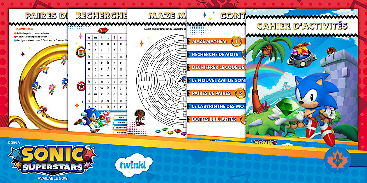 Sonic: Activity Booklet for Grade 3-5 French
