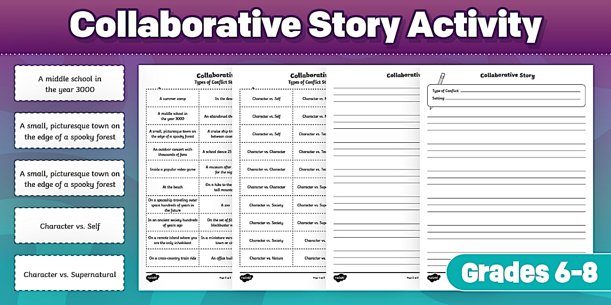 Collaborative Story Activity for 6th-8th Grade