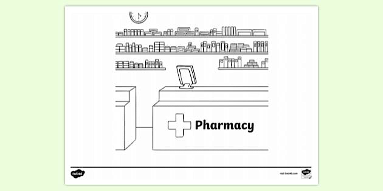 Pharmacy Colouring Sheet | Colouring Sheets (teacher made)