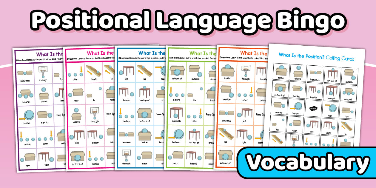 Positional Language Bingo Game