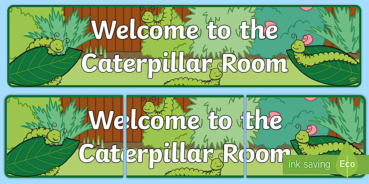 👉 Welcome to the Caterpillar Room Display Banner - Twinkl
