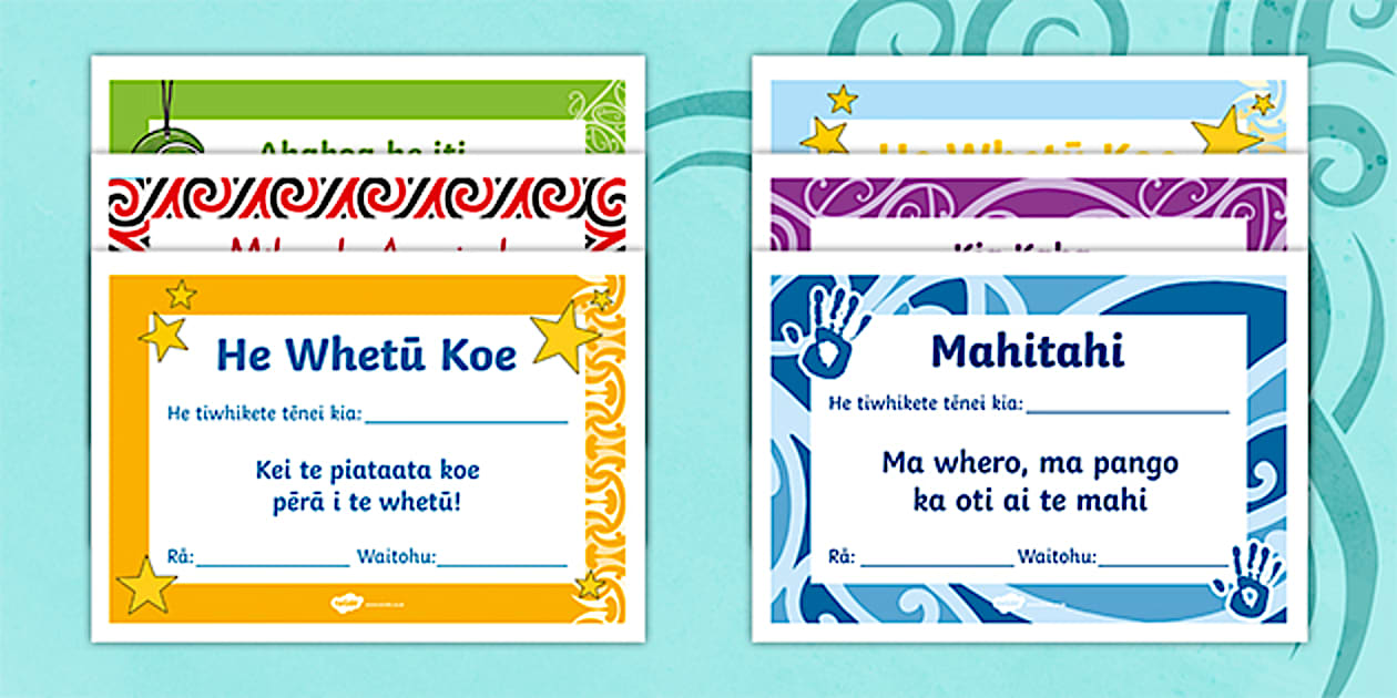 Certificate Pack Te Reo Māori / English - Twinkl
