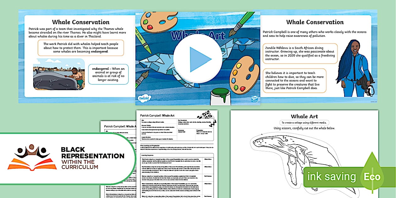 Patrick Campbell KS1: Whale Art (Teacher-Made) - Twinkl