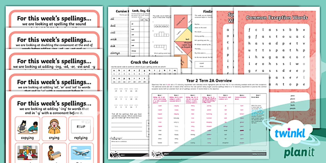 PlanIt Y2 Term 2A Bumper Spelling Pack (teacher made)