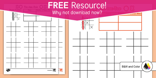 FREE Tic-tac-Toe Printable Board (Teacher-Made) - Twinkl