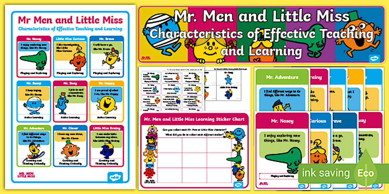 Mr. Men Characteristics of Effective Learning Display Pack Mr. Men Characteristics of Effective Learning Display Pack