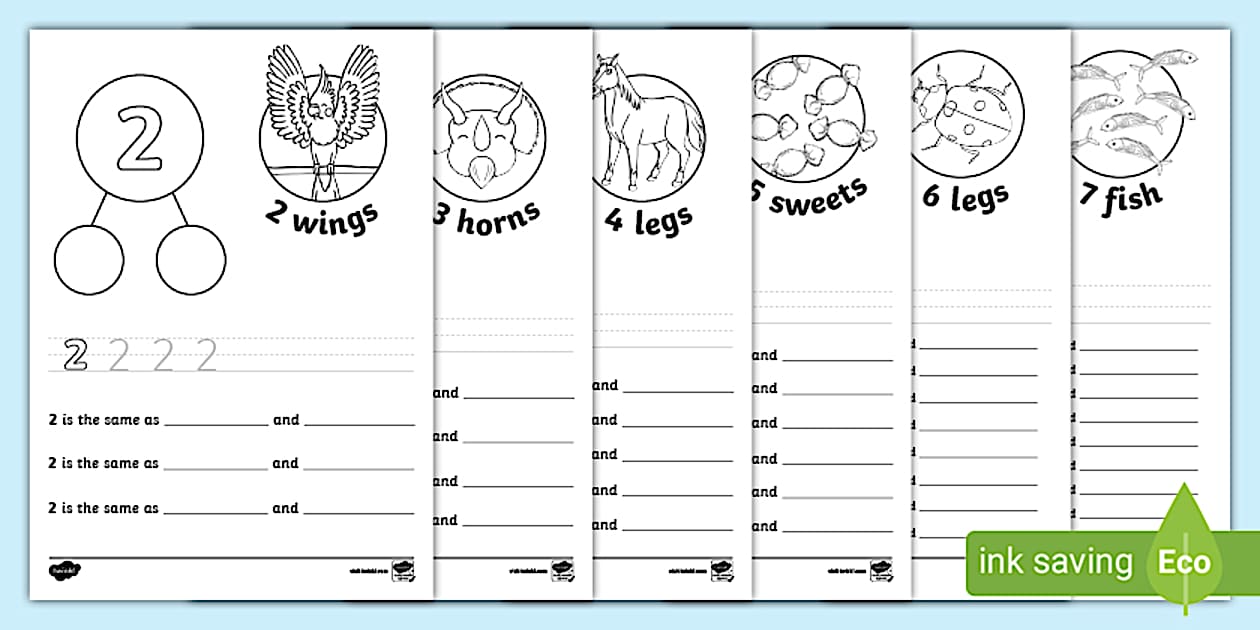 Number Bond Worksheets to 10 - Twinkl
