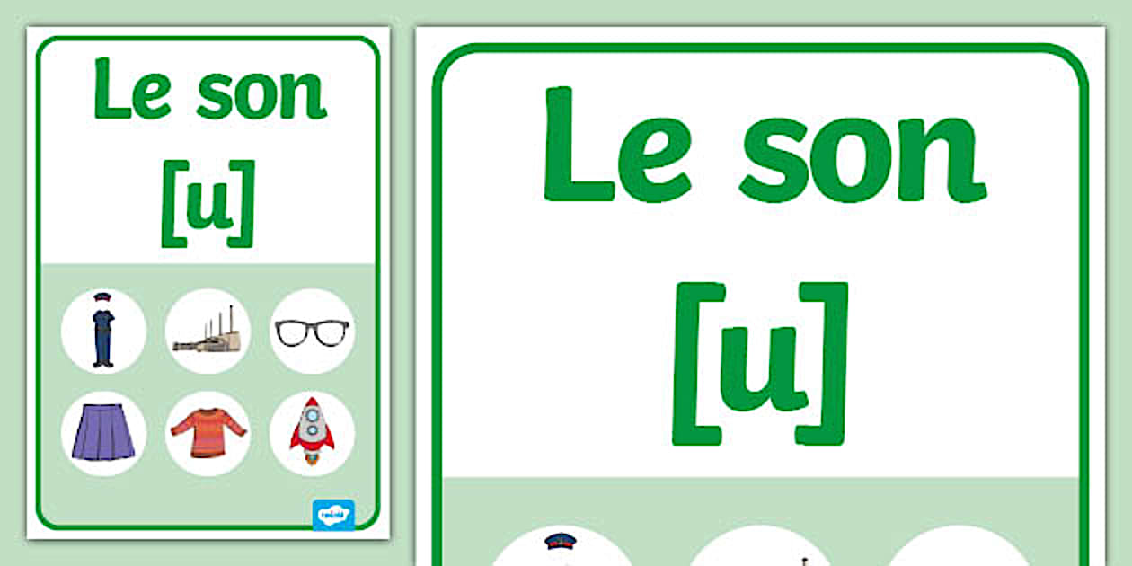 Affiche de phonologie - le son [u] (teacher made) - Twinkl