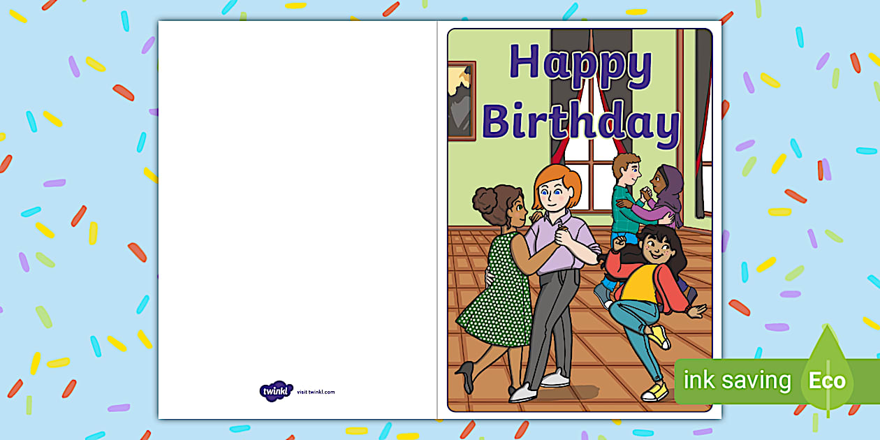 Dance Birthday Card (Teacher-Made) - Twinkl