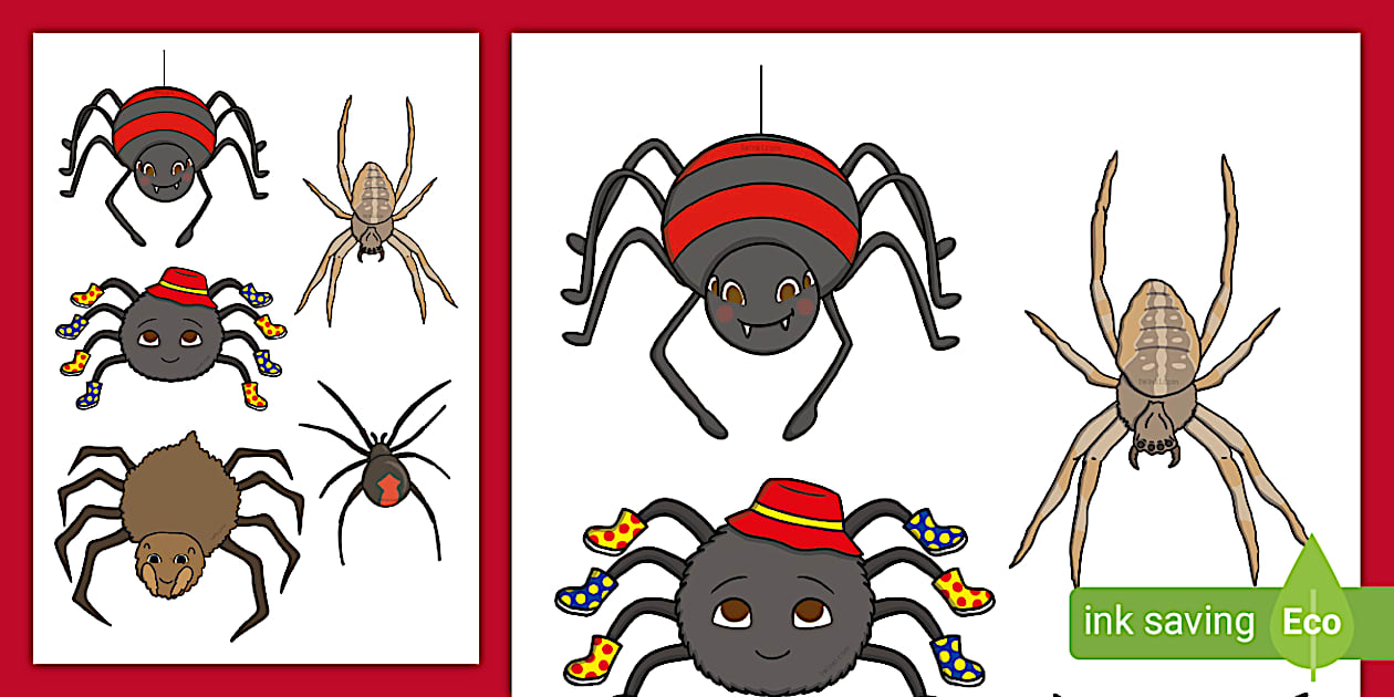 Spider Clip Art Cut-Outs (teacher made) - Twinkl