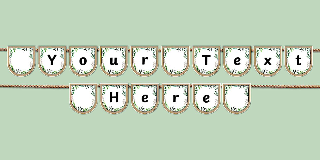 Editable Muted Botanical-Themed Display Bunting - Twinkl