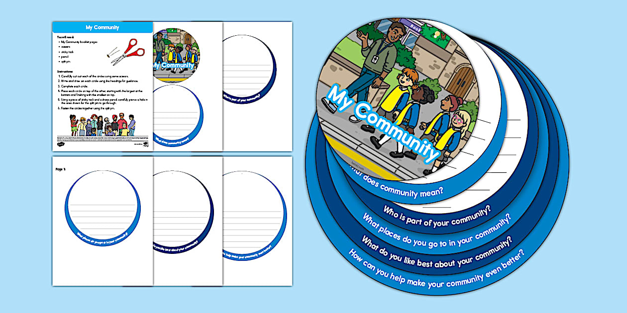 My Community Circles Booklet (teacher made) - Twinkl