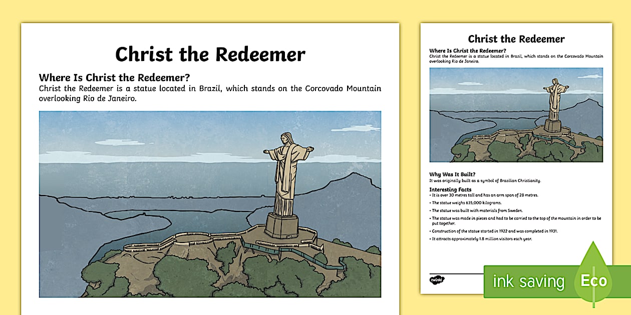 Christ the Redeemer Fact File (teacher made) - Twinkl