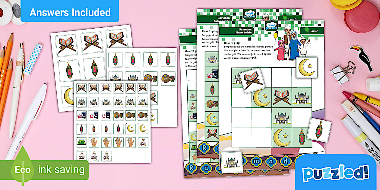Ramadan sudoku puzzle - Twinkl Puzzled - picture sudoku