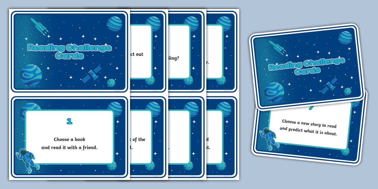 Space-Themed Reading Challenge Cards (teacher made) - Twinkl