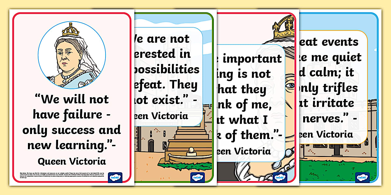 Quotes from Queen Victoria Display Poster Pack - Twinkl