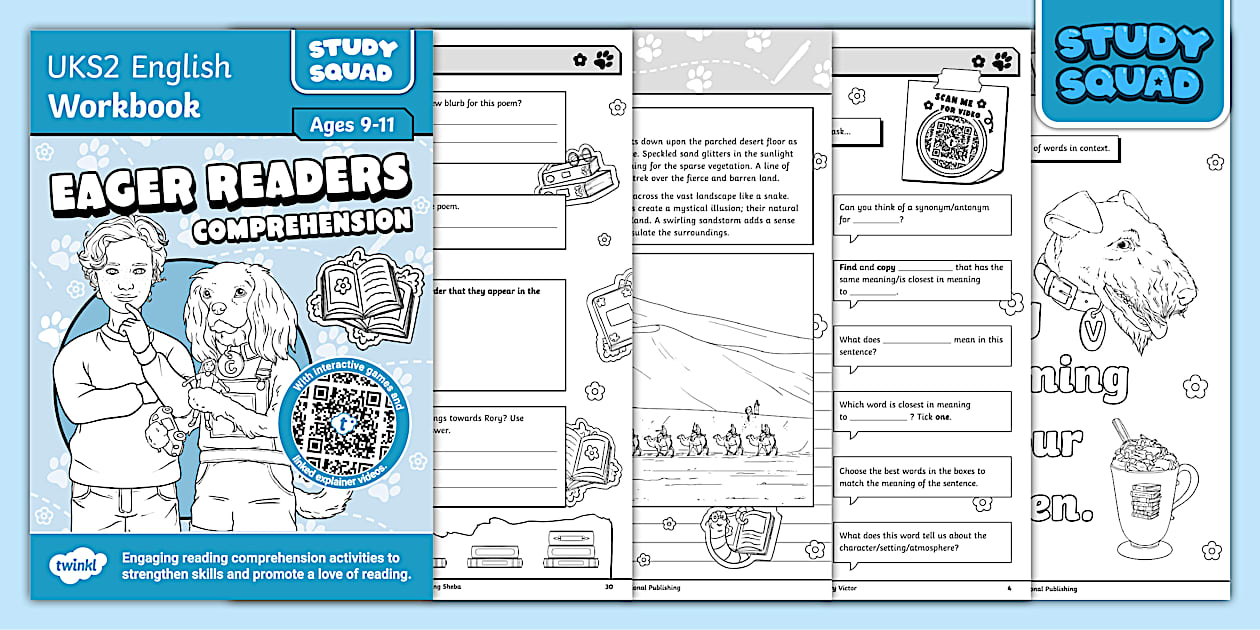 Study Squad UKS2 Eager Readers Comprehension Workbook