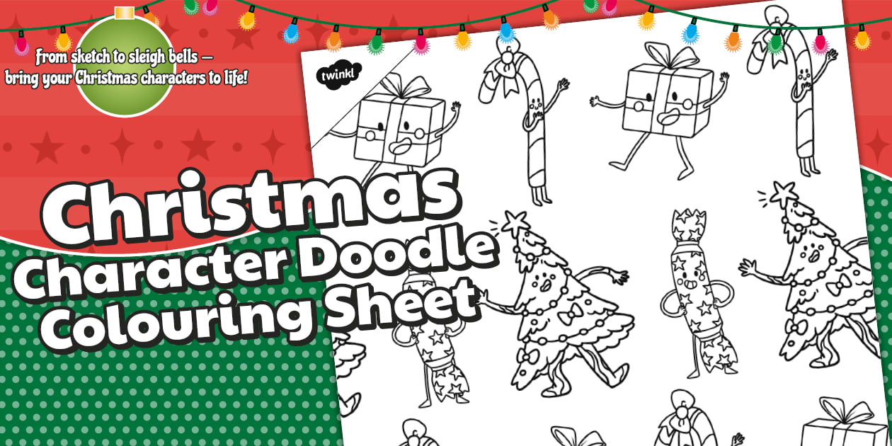 Foundation Phase Life Skills - Christmas Characters - Doodle Colouring ...