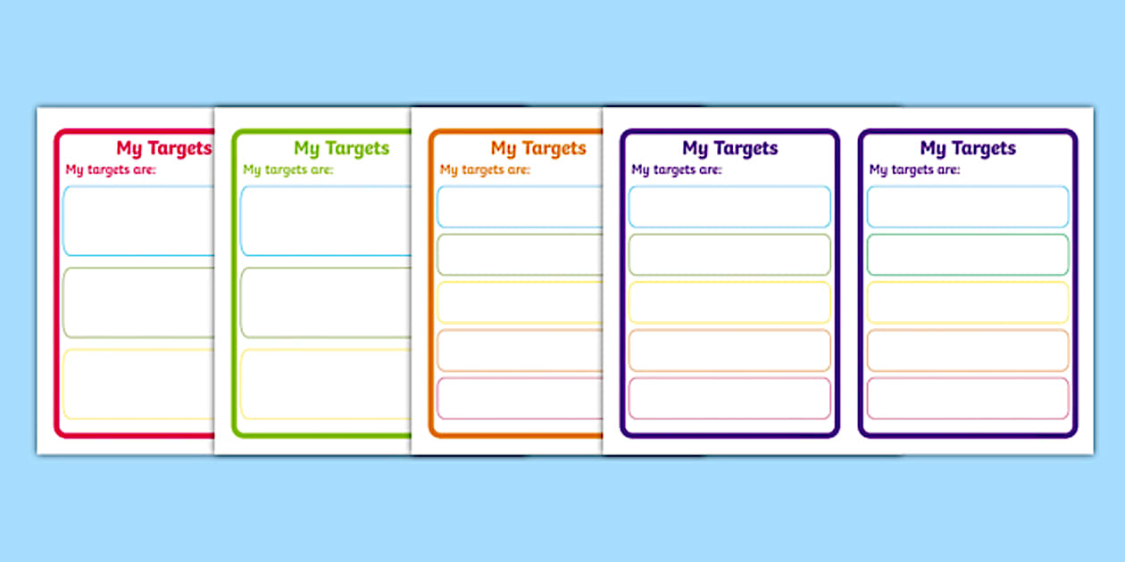 Pupil Target Sheets (teacher made) - Twinkl