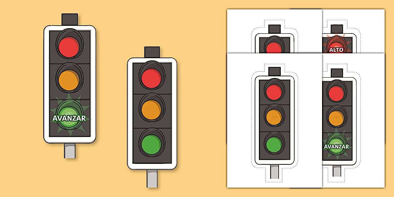 Dibujo de un semáforo | Recursos Educativos Twinkl - Twinkl