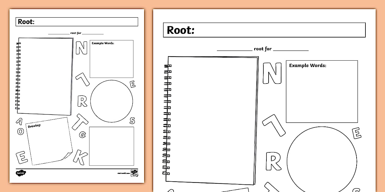 Greek and Latin Roots Doodle Organizer for 6th-8th Grade
