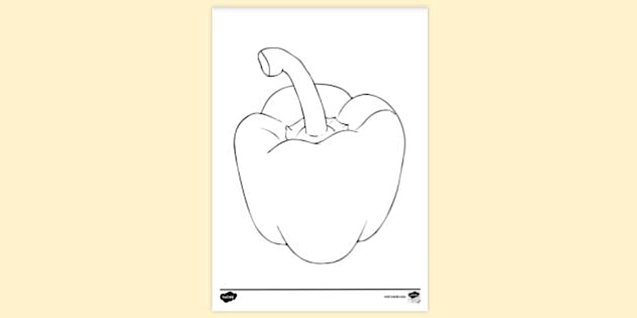 Pepper Colouring Page | KS1 Colouring Sheets | Twinkl