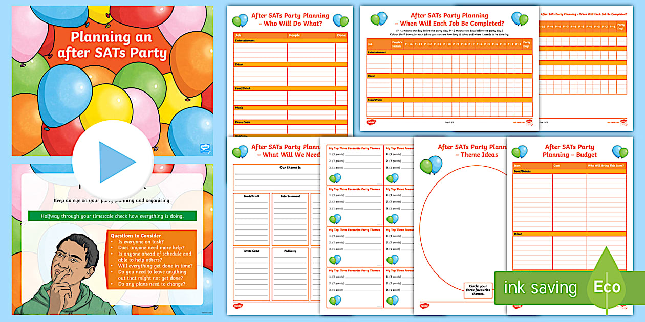KS2 After SATs Party Planning Activity Pack (teacher made)