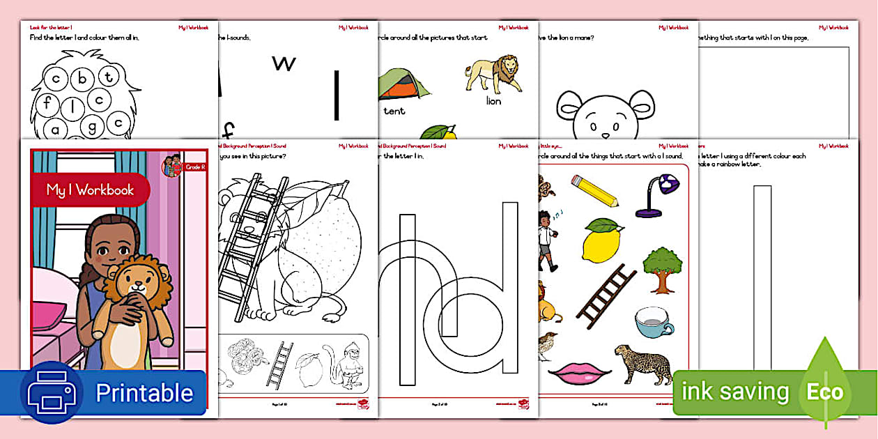 Gr. R Phonics Workbook Letter L (teacher made) - Twinkl