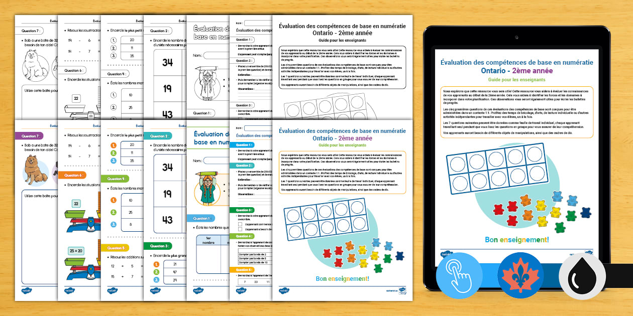 Ontario Foundation Skills Assessment Numeracy Grade 2 French