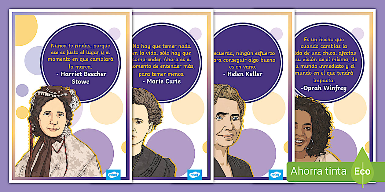 Pósters: Día Internacional de la Mujer - Frases célebres