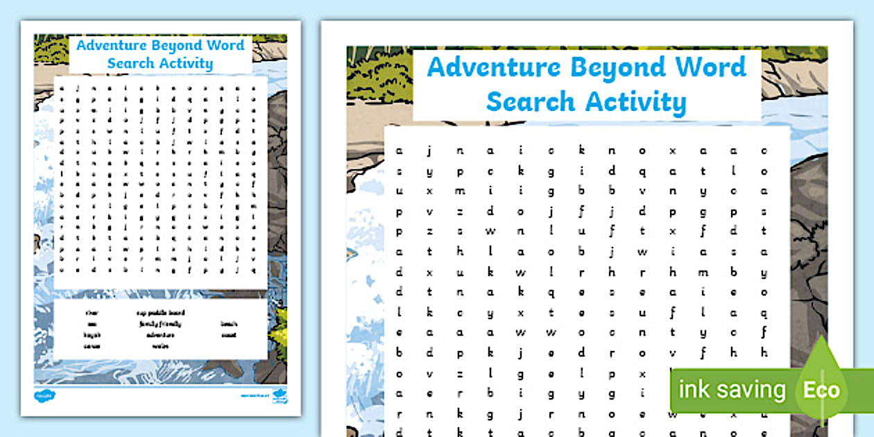 Outdoor Adventure Word Search – Adventure Beyond - Twinkl