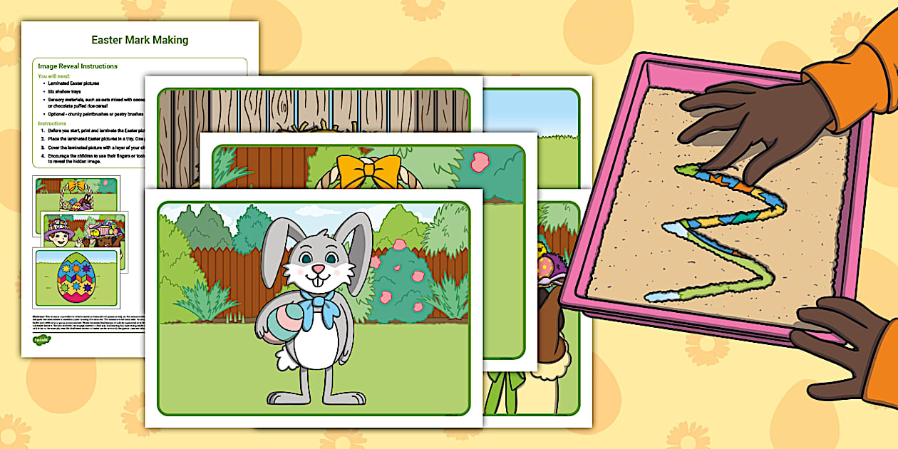 EYFS Easter Mark-Making Image Reveal Activity | Twinkl