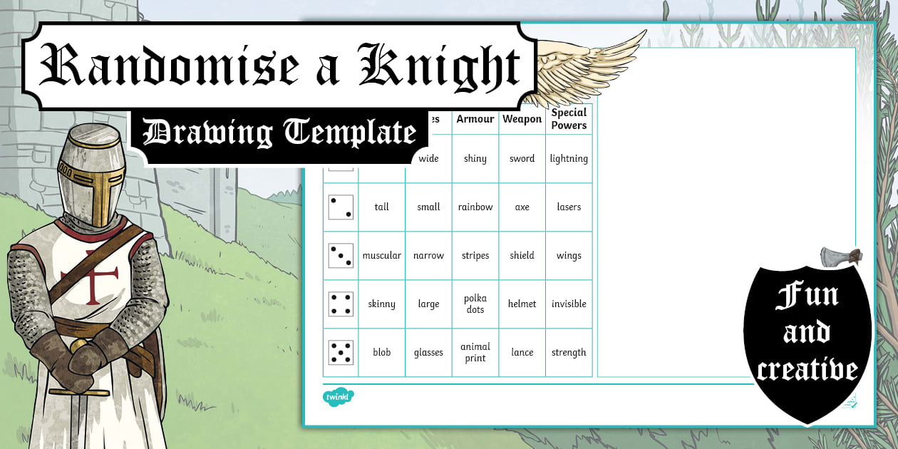 Randomise a Knight Drawing Template