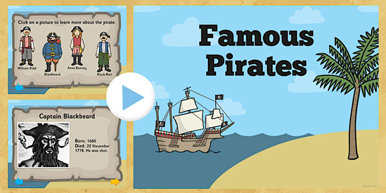 Famous Pirates PowerPoint (Teacher-Made) - Twinkl
