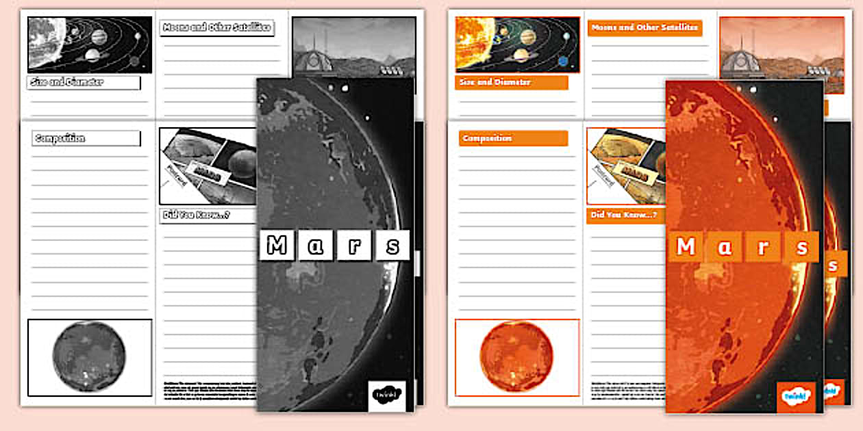 Mars Leaflet Template (Teacher-Made) - Twinkl