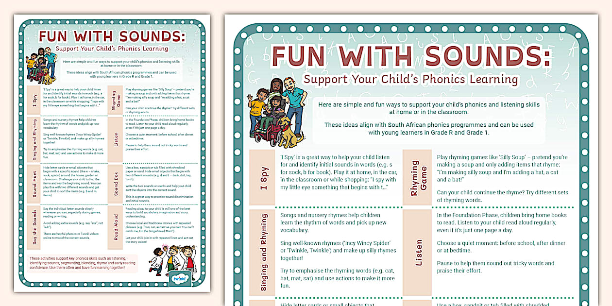 Phonics at Home: A Poster for Parents (teacher made)