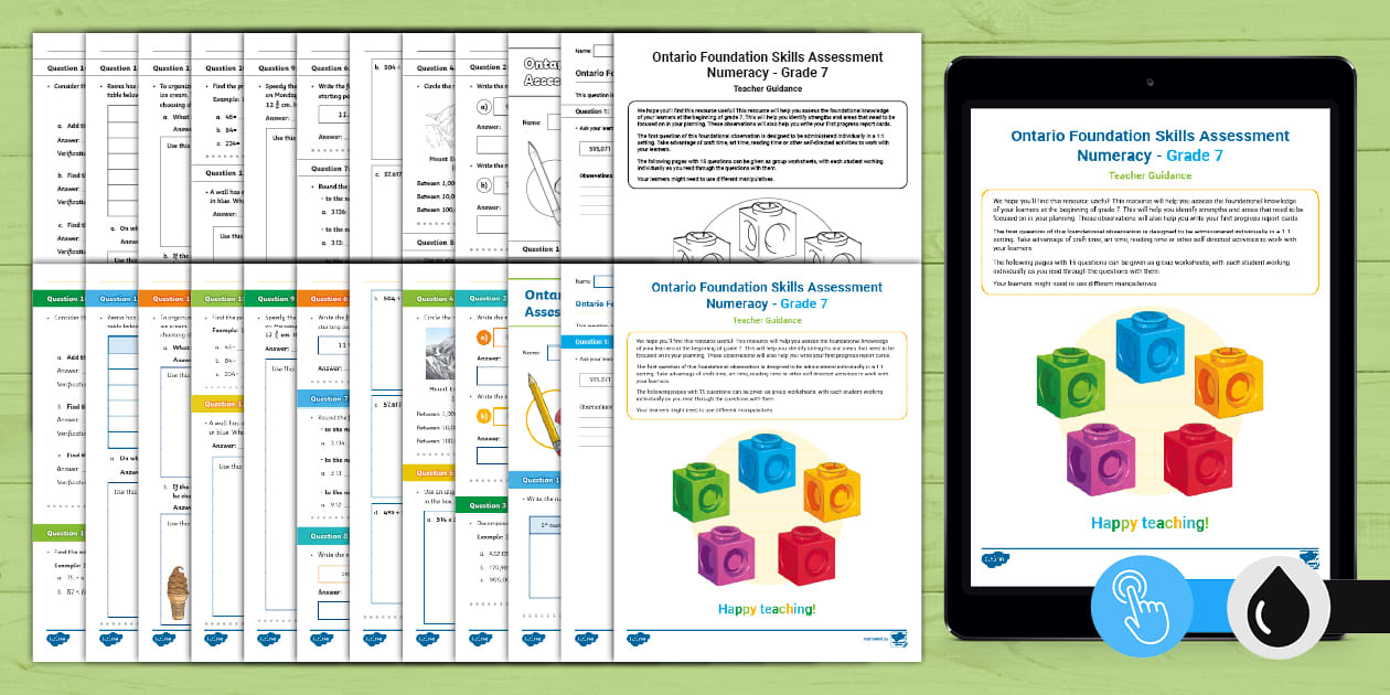 Ontario Foundation Skills Assessment Numeracy Grade 7