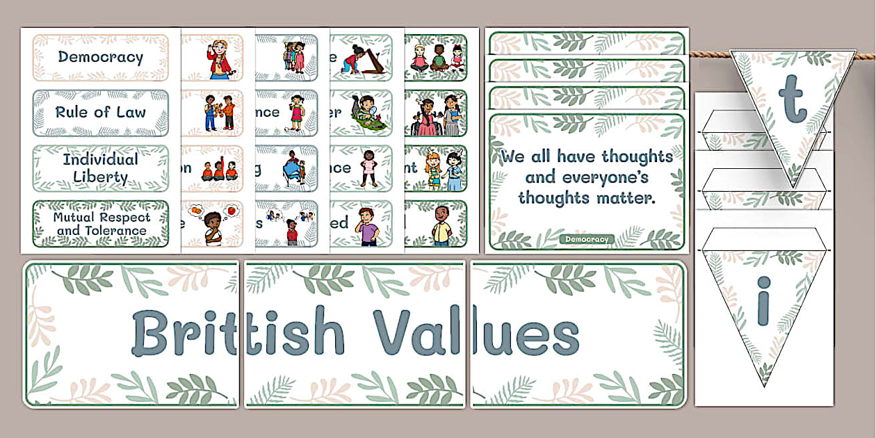 British Values Botanical-Themed Display Pack | Twinkl
