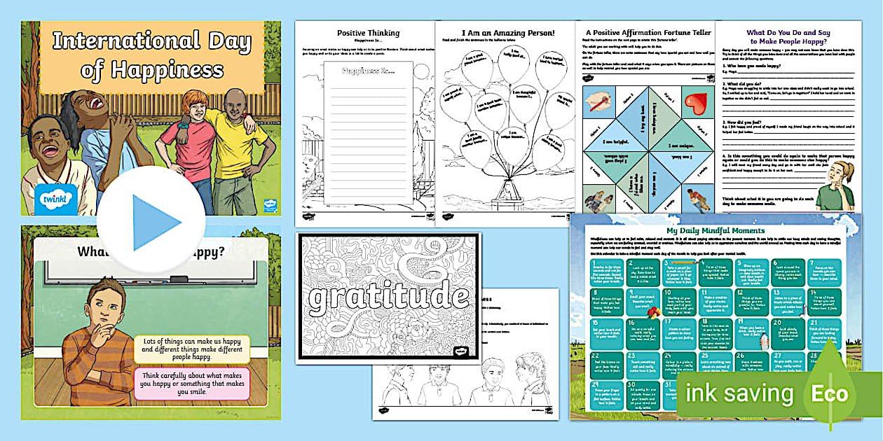 International Day of Happiness KS2 Activity Pack | Twinkl