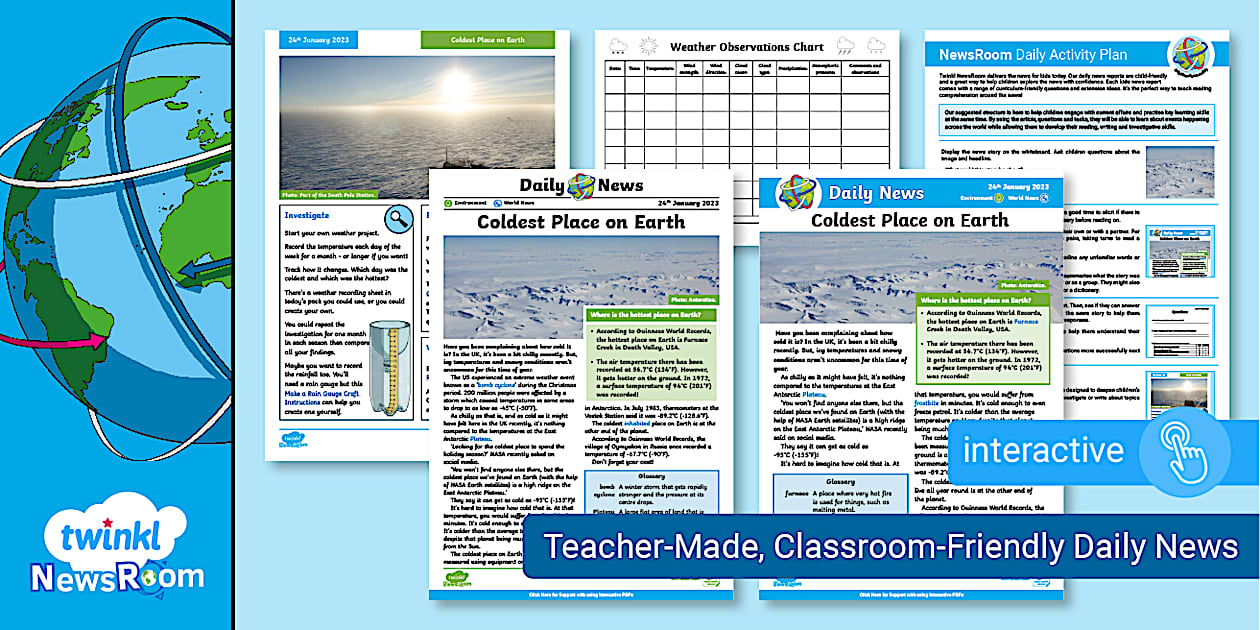 Coldest Place on Earth | Twinkl Resources (teacher made)