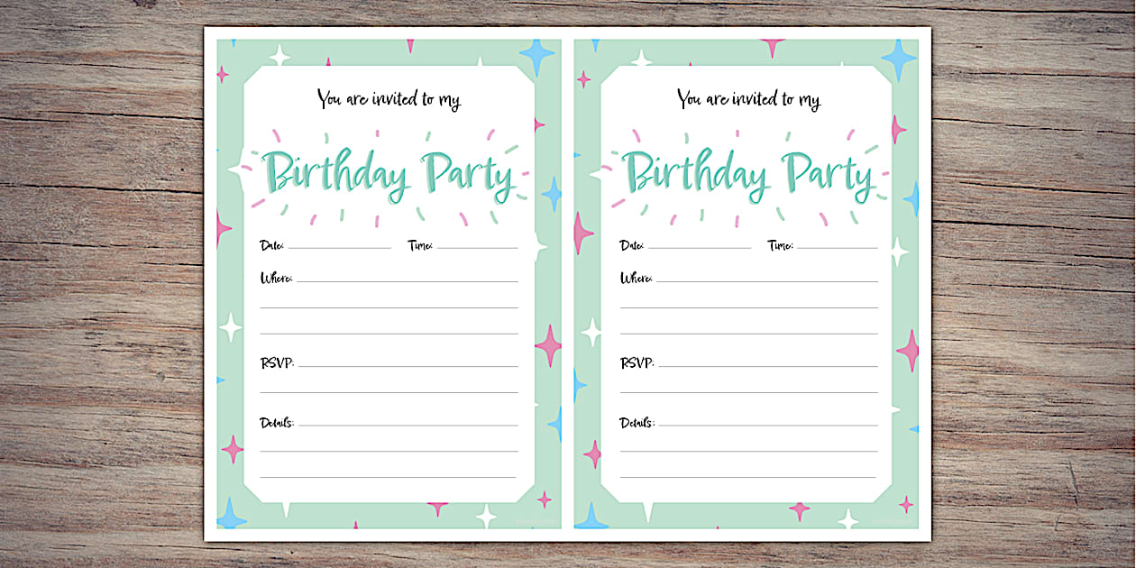 Confetti Party Invitations | Twinkl Party (teacher made)